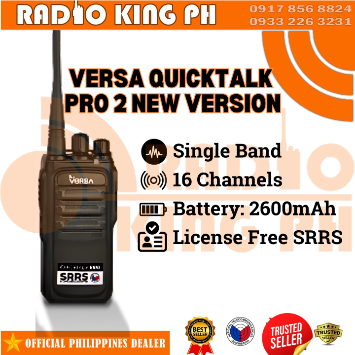 Versa QuickTalk Pro 2 New Version License Free SRRS Handheld Portable ...