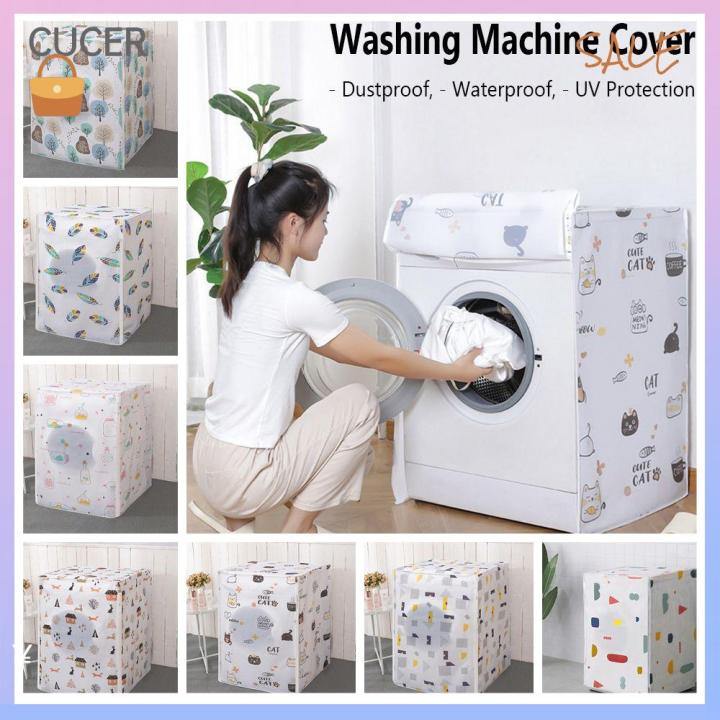 【COD&Ready Stock】PEVA Washing Machine Cover Sunscreen Dustproof ...
