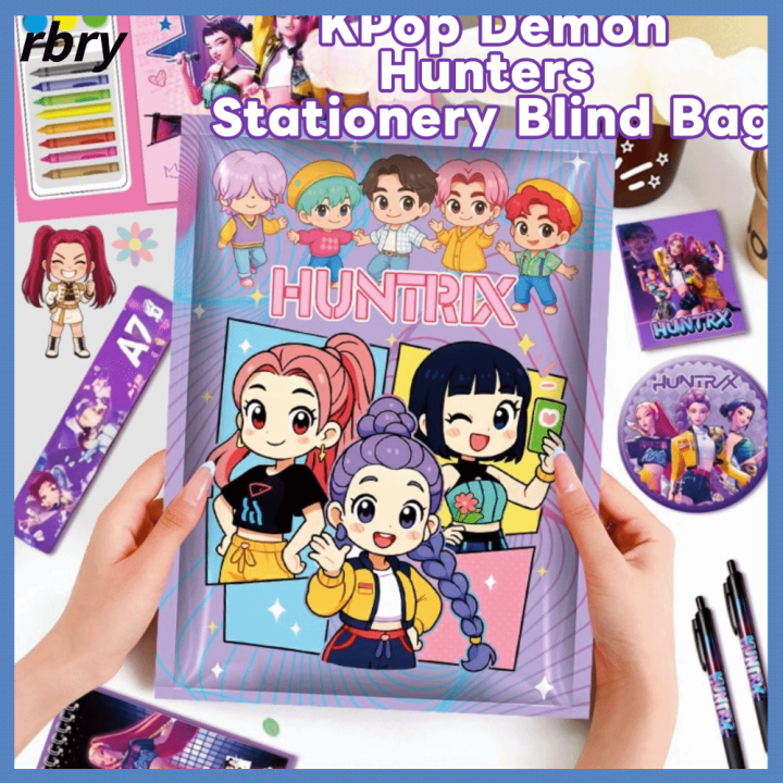 RBRY KPop Demon Hunters Stationery Blind Bag Funny Cartoon Students ...