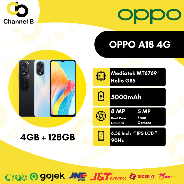 OPPO A18 4G [ Ram 4GB + Rom 128GB ] - Garansi Resmi | Lazada Indonesia