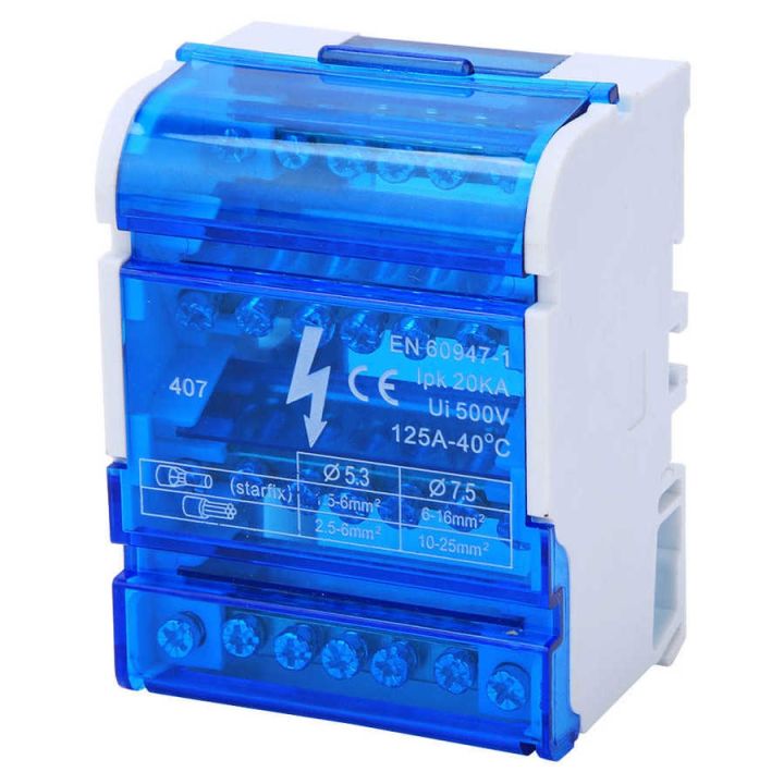 [hot Qaa Jxhklww 121] 125a Din Rail Terminal Distribution Box 4 Level Single Phase Junction Case