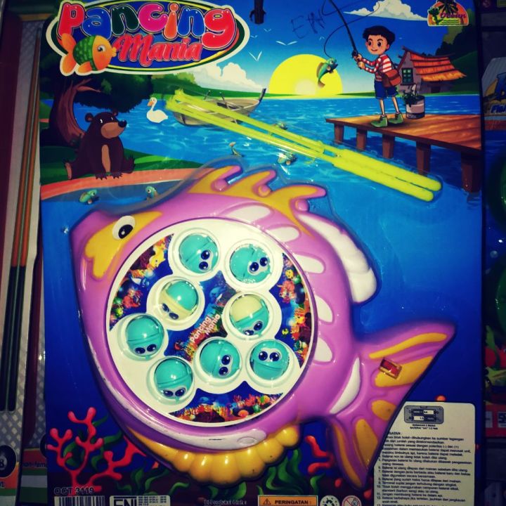 mainan pancingan magnet bentuk ikan bisa nyala dan muter | Lazada Indonesia