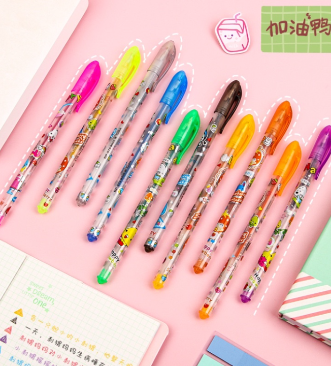 NEW COD Glitter Gel Pen 6pcs Set Metal Colored Pens Random Designs For ...