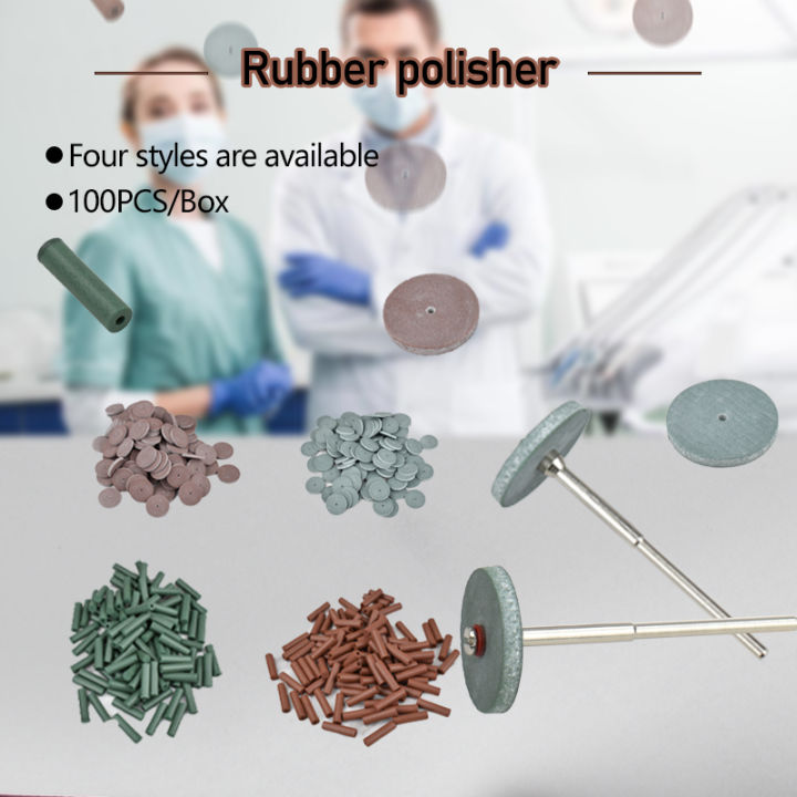 100Pcs/Box Dental Lab Polishing Wheels Burs Polishing Particles ...