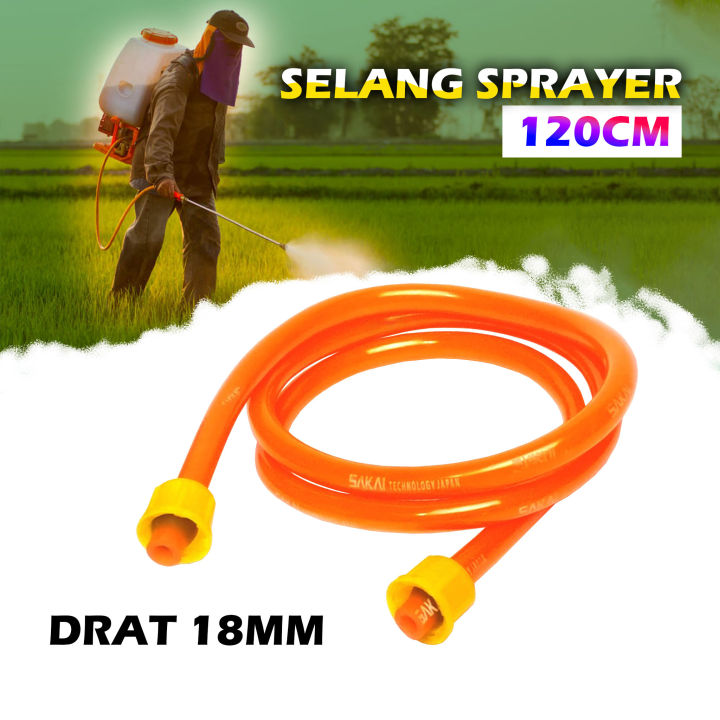 Selang Sprayer Tangki Semprot Sprayer Manual Listrik 120cm Drat 18mm ...