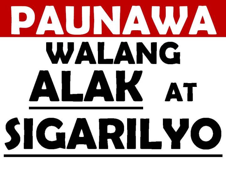 WATERPROOF LAMINATED SIGNAGE WALANG ALAK AT SIGARILYO | Lazada PH