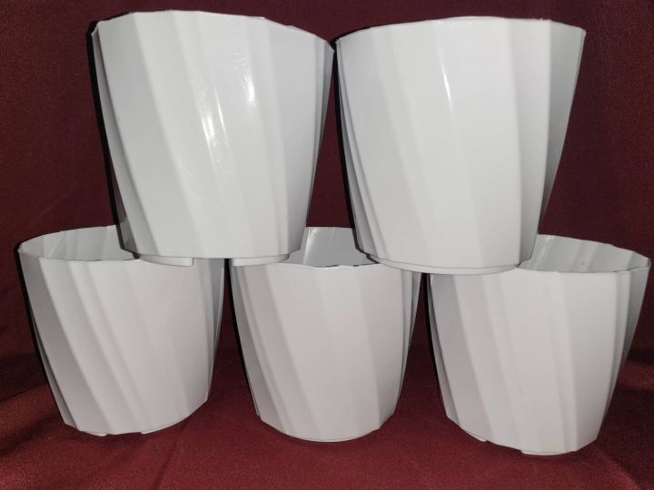 5PCS murang paso P15 P20 P25 P35 SALE - pots for plants - white round ...