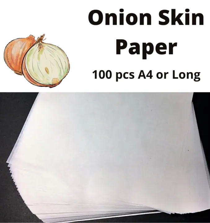 100 pcs. Onion Skin Paper in Short, A4 and Long for Packaging, Tracing ...