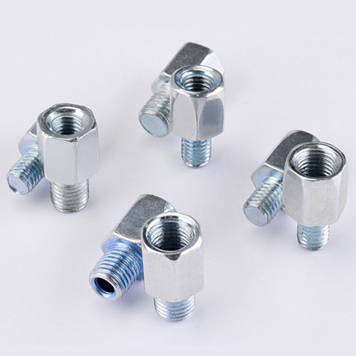 2pcs Silver Steel Motorcycle Side Mirror Adapter Bolts Screw M6 M8 M10 ...
