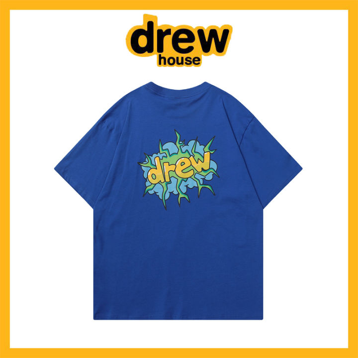 เสื้อยืดระเบิดสายฟ้าลายตัวอักษร Bkmk บ้านแขนสั้น | Lazada.co.th