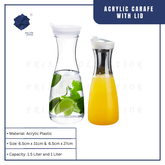 Acrylic Carafe with Lid Transparent Water Bottle Water Pitcher | Lazada PH