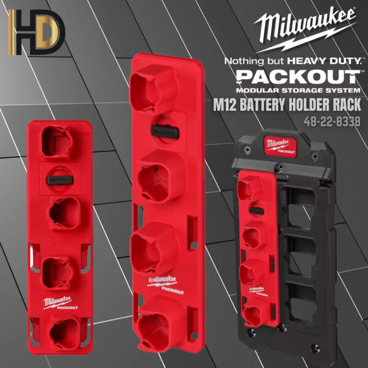 Milwaukee PACKOUT M12 Battery Rack / Milwaukee PACKOUT Compact M12 ...