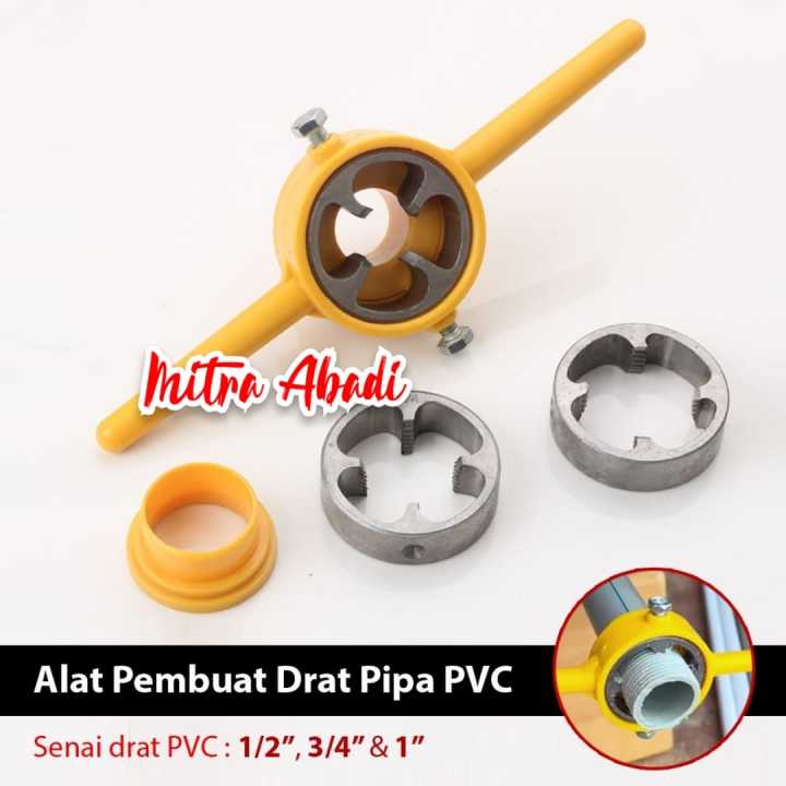 Alat Pembuat Drat Pipa PVC / Set 6 in 1 Mata Senai Drat Ulir Thread ...