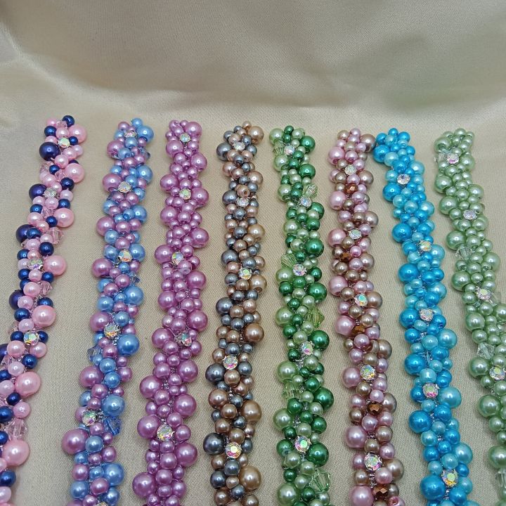 Payet Mutiara Rangkai Mix Warna panjang 30cm lebar 10mm | Lazada Indonesia