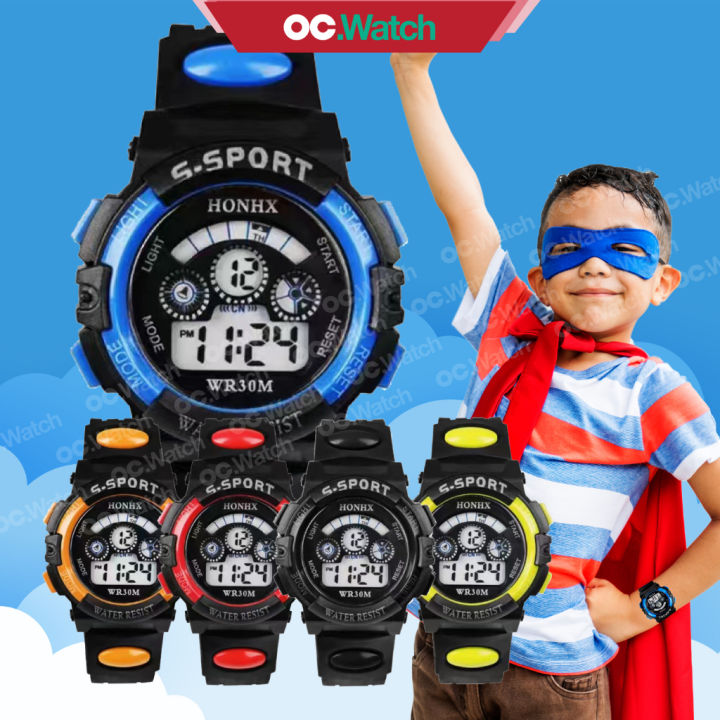 OCwatch Jam Tangan Budak Lelaki Perempuan Kanak Digital LED Kids Watch ...