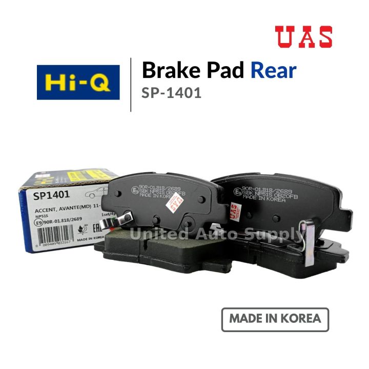 Hi-Q SANGSIN Brake Pad REAR for HYUNDAI Elantra MD KIA Cerato K3 KX Rio ...