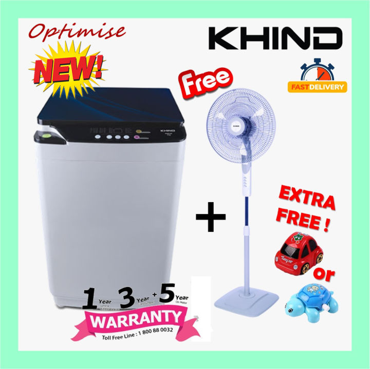 FAST SHIP KHIND 8kg WM818A Fully Auto Washer Washing Machine Mesin ...