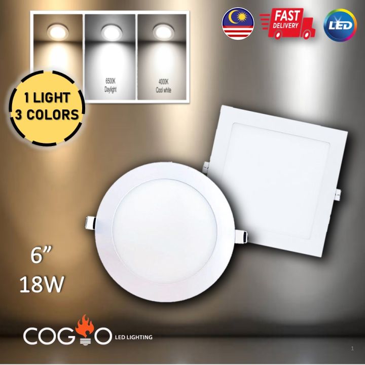Downlight 3 color 3 colour changing LED Recessed ceiling light lampu ...