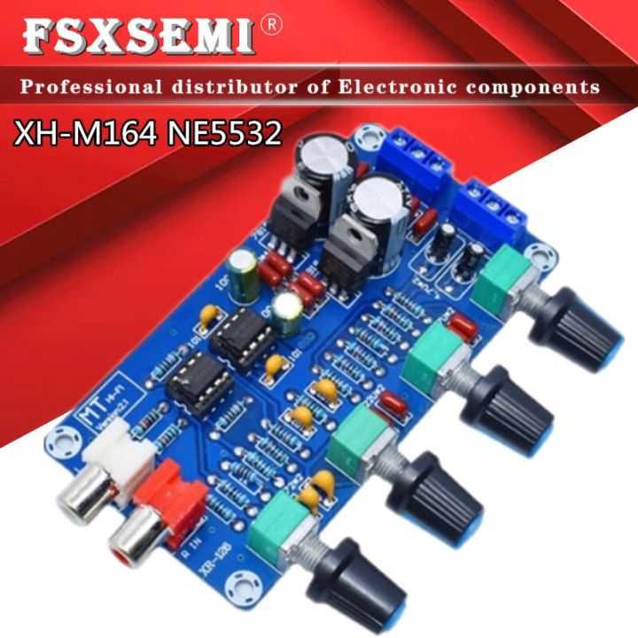 XH-M164 NE5532 Stereo Pre-amp Preamplifier Tone Board Audio 4 Channels ...