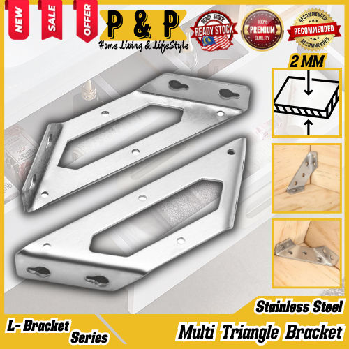 Heavy Duty Angle Code Corner Braces Stainless Steel Multi-Purpose Shelf ...