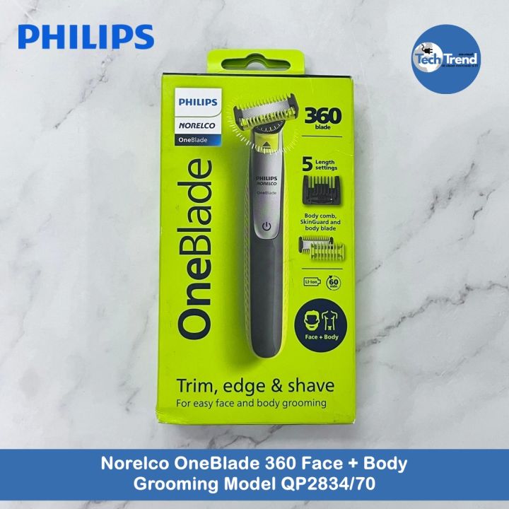 (Philips) Norelco OneBlade 360 Face + Body Grooming Model QP2834/70 ...