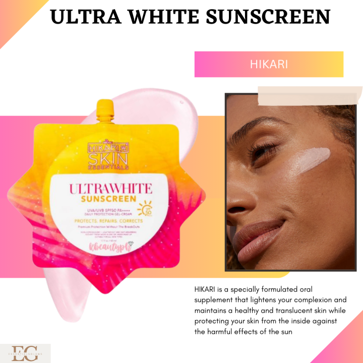ORIGINAL HIKARI ULTRA WHITE SUNSCREEN SPF50 PA+++ Sunscreen Whitening ...