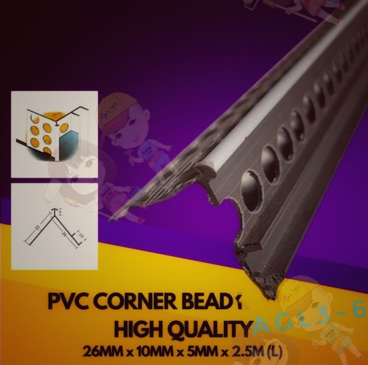 PVC Corner Bead AGL3-6 High Quality [50 PCS] ~CORNER BEAD ADA LONGKANG ...