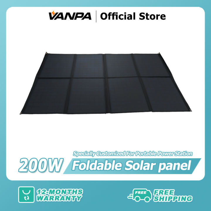 VANPA 200W Foldable Solar Panel Sun Power Solar Cells Charger Output ...