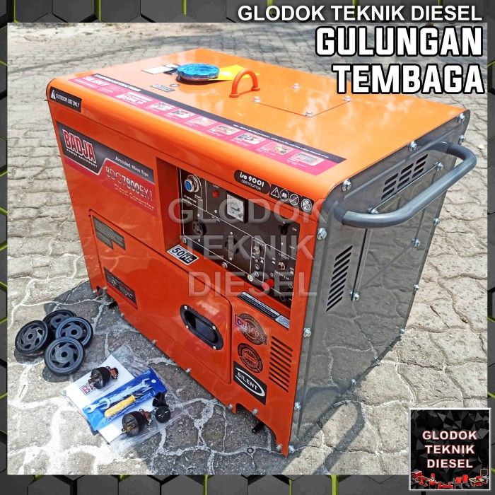 Genset Silent Diesel 4500 watt 5000 W MAX Generator Listrik 1 Phase ...