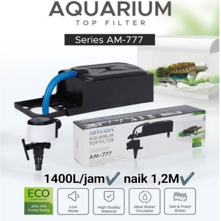 Mesin Top Box Filter Aquarium Aquascape Akuarium ARMADA AM 777 | Lazada ...