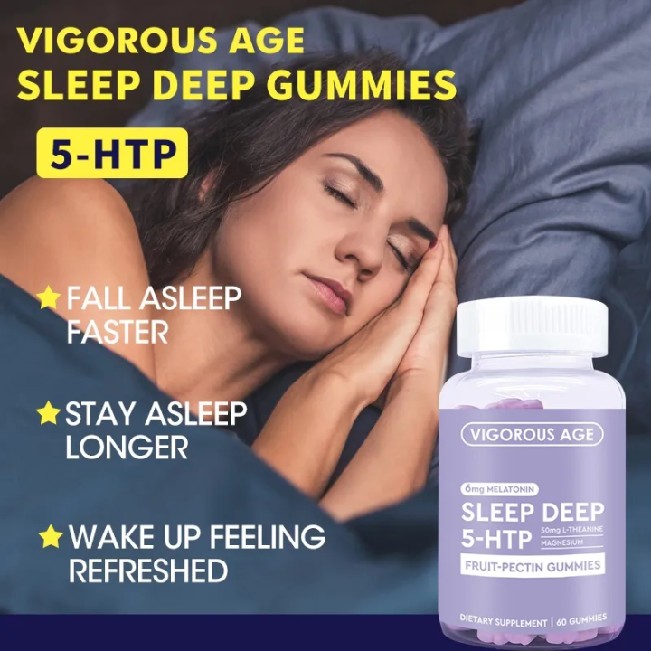 Melatonin Gummies for Natural Sleep Sugar Relief for Stress and Anxiety ...