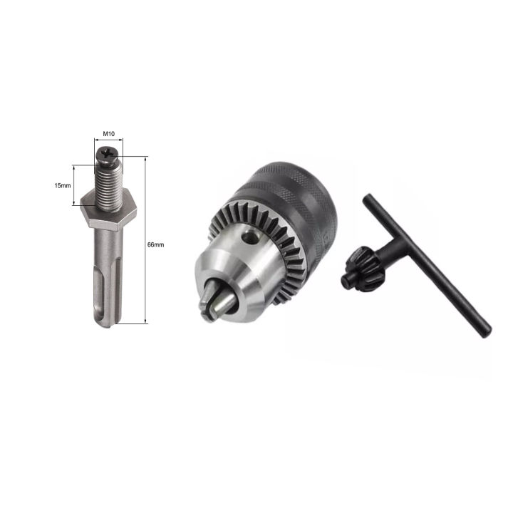 1 set adaptor bor sds plus dan kepala mesin bor 13mm dan 16mm full besi ...