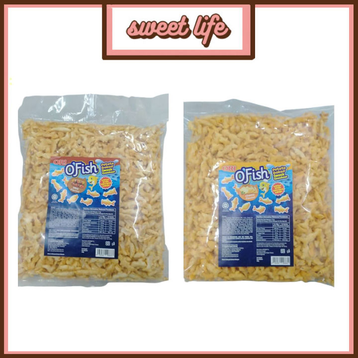 450G ORI O'FISH POTATO BAKED SNACK CRACKERS CHEESE FLAVOR / BBQ FLAVOR ...