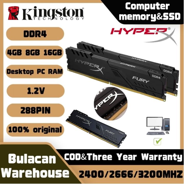 【3 year warranty】Kingston HyperX FURY DDR4 RAM 4GB 8GB 16GB 2400/2666/3200MHz Memory DIMM 288Pin ...