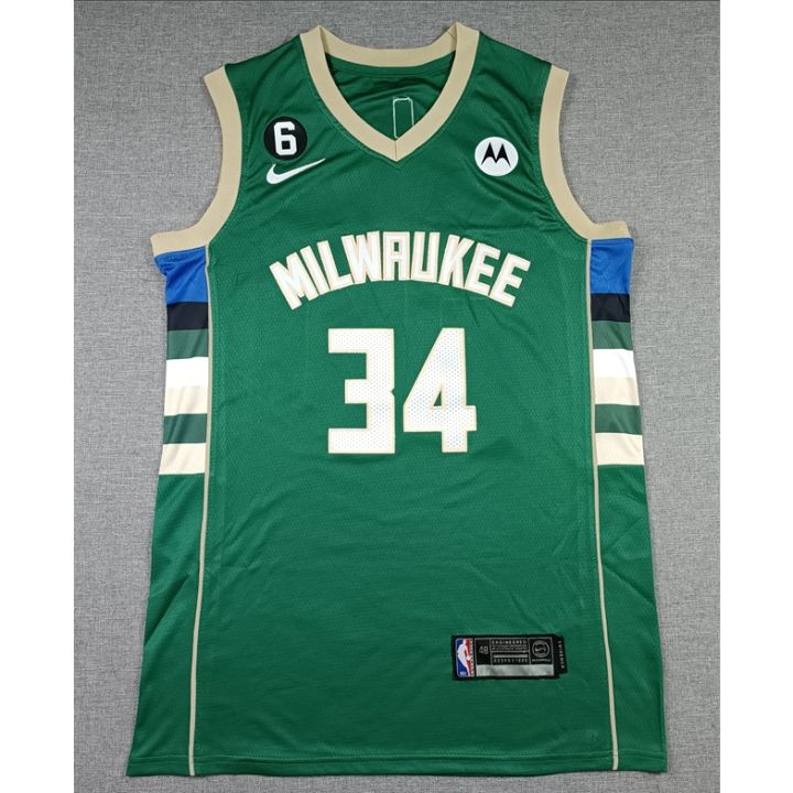 2023 nba Milwaukee Bucks No. 34 Antetokounmpo green basketball jersey ...
