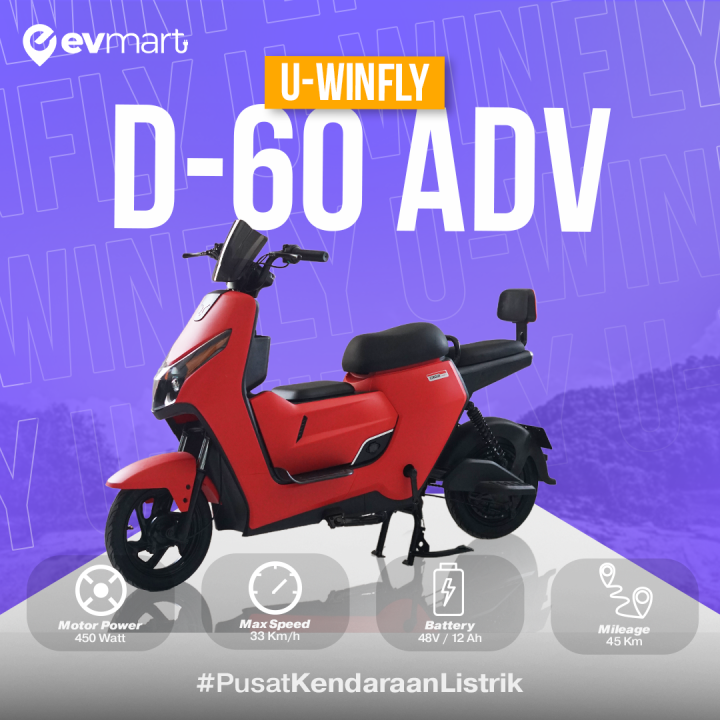 SEPEDA LISTRIK U-WINFLY D60 ADV Garansi Resmi | Lazada Indonesia