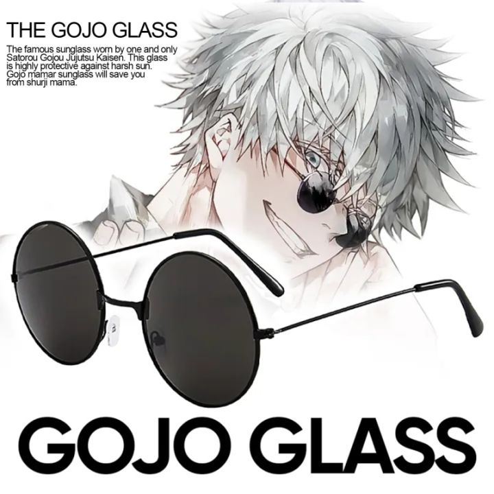Ready Stock Gojo Satoru Glasses Anime Jujutsu Kaisen Gojo Satoru Cosplay Black Glasses Eyewear