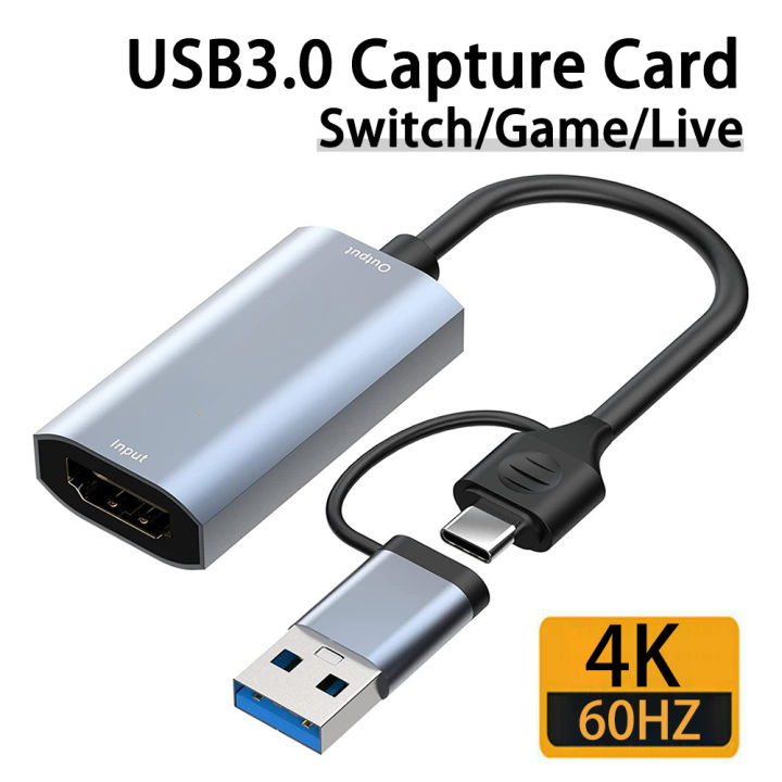 4K 60Hz Video Capture Card USB 3.0 HDMI to USB C Audio Capture Card ...