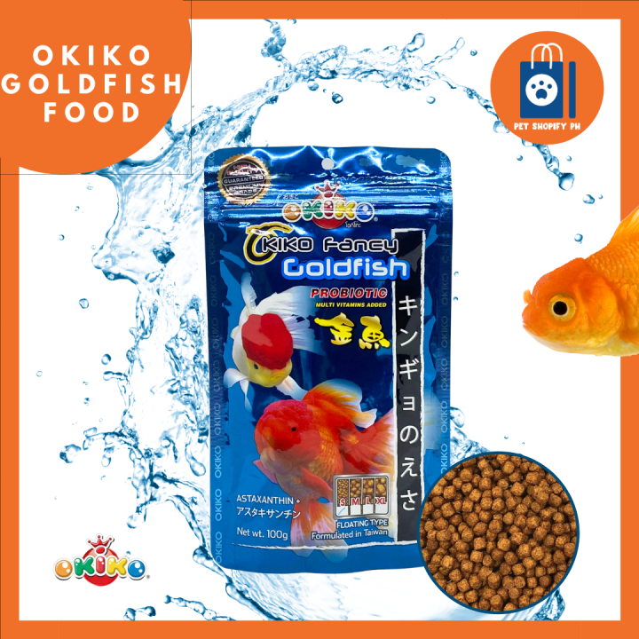 Okiko Fancy Goldfish Probiotic Floating Pellet Made in Taiwan 100g with ...
