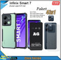 PAKET 4in1 Case Infinix Smart 8 7 Soft Case Fusion Shockproof ...