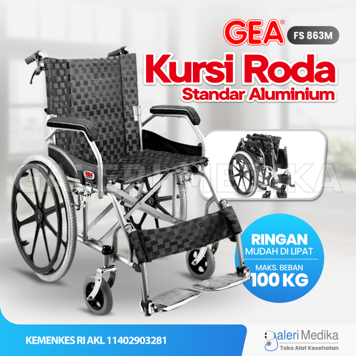 Kursi Roda GEA FS 863 Aluminium Wheelchair / Kursi Roda Semi Travel ...