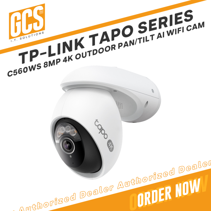 TP-Link Tapo C560WS 8MP 4K Outdoor Pan/Tilt Security AI Starlight Wi ...