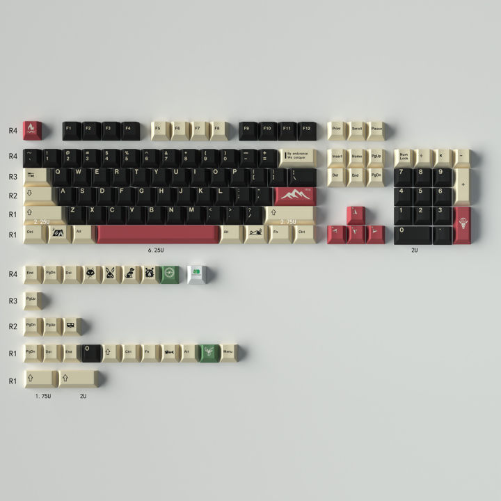 【Keycap Only】GMK Camping keycaps 129 Keys Cherry Profile PBT Five-Sided ...