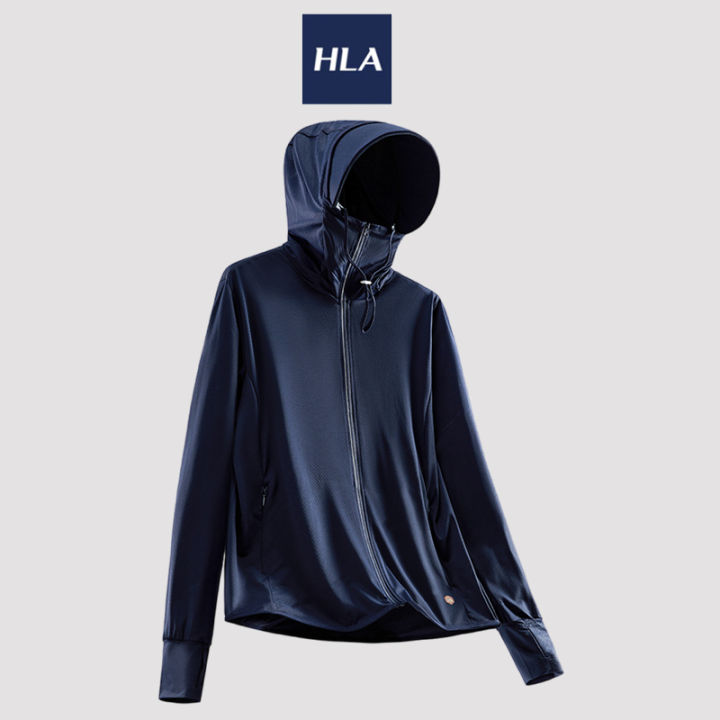 HLA UV Resistant Men's Skin Suit Summer Hooded Casual Sun Protection ...