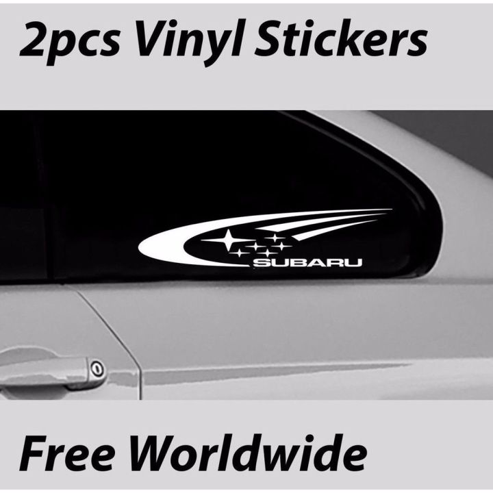 2Pcs (1Pair) Subaru Logo Car Stickers Window Vinyl Bumper Sticker ...