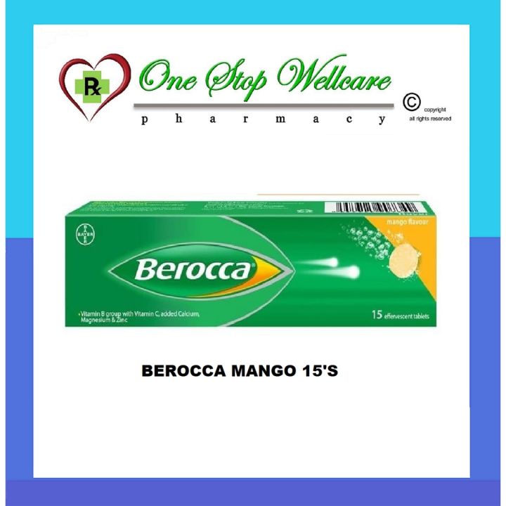 BAYER BEROCCA 15'S (MANGO) | Lazada