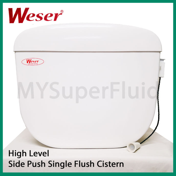 Weser High Level / Low Level Side Push Single Flush Cistern | Lazada