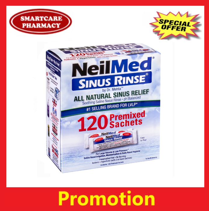 NeilMed Sinus Rinse - 120 Premixed Sachets | Lazada