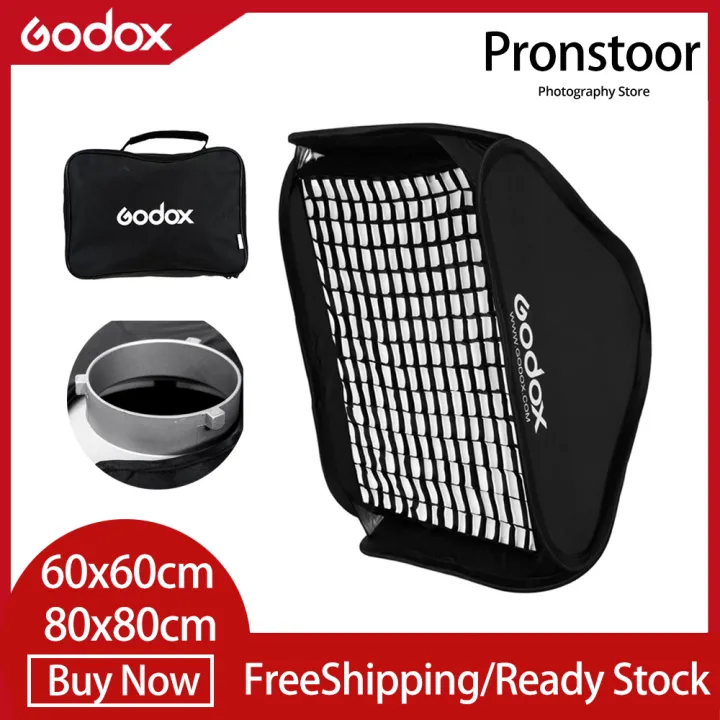 Godox 60 x 60cm 80 x 80cm Folding Portable Bowens Mount Softbox Studio ...