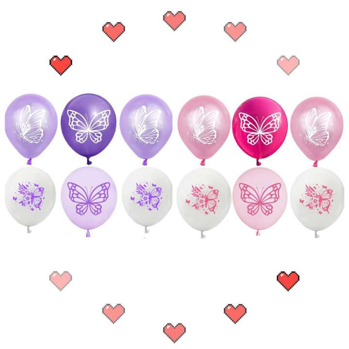 10 pcs/pack 12 inches Fantasy Butterfly rubber balloon birthday party ...